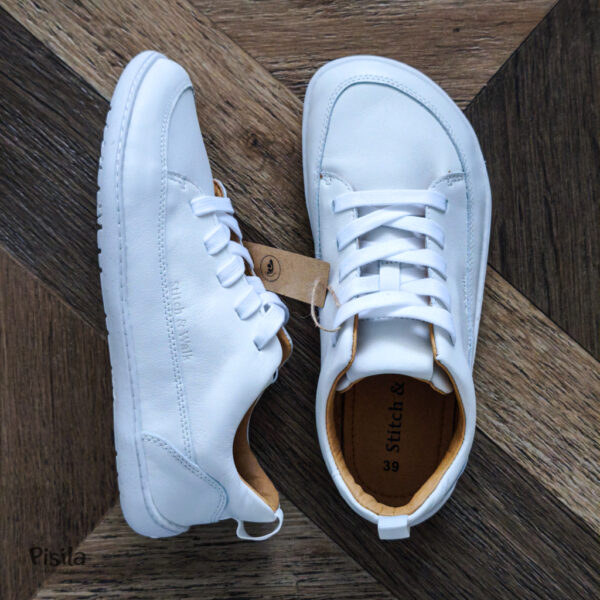 Stitch & Walk White valged nahast vabaajajalatsid S36-44 - Pisila